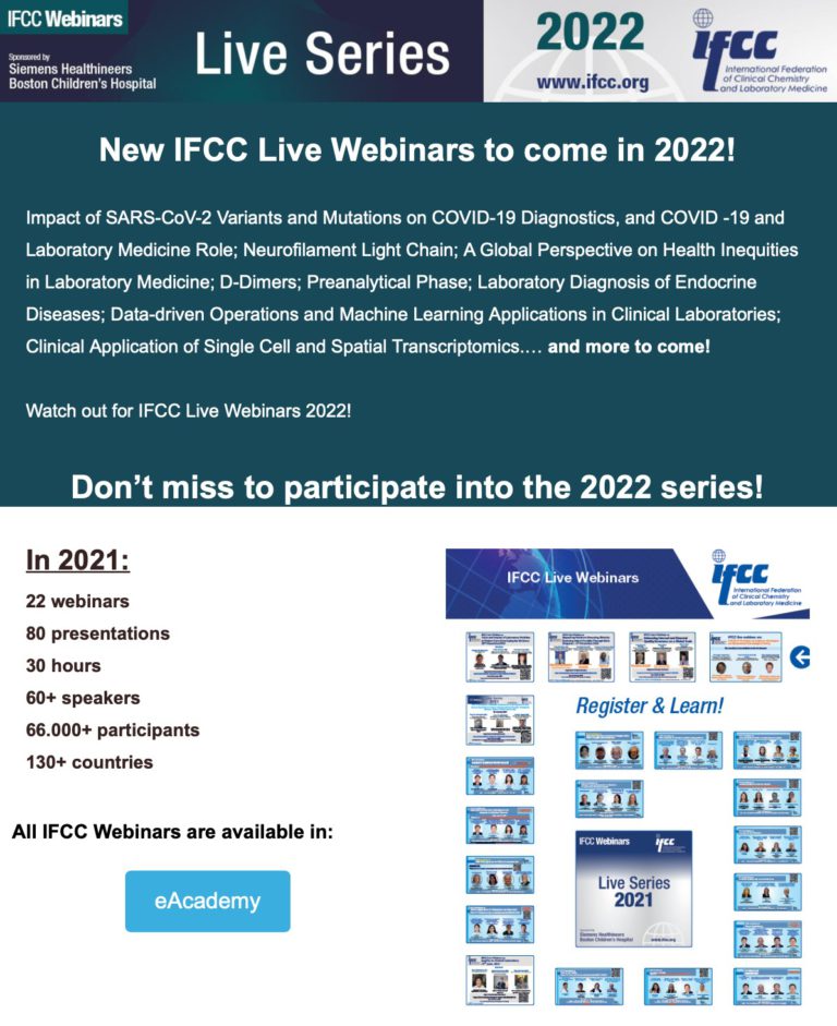 IFCC Live Webinars – COLABIOCLI